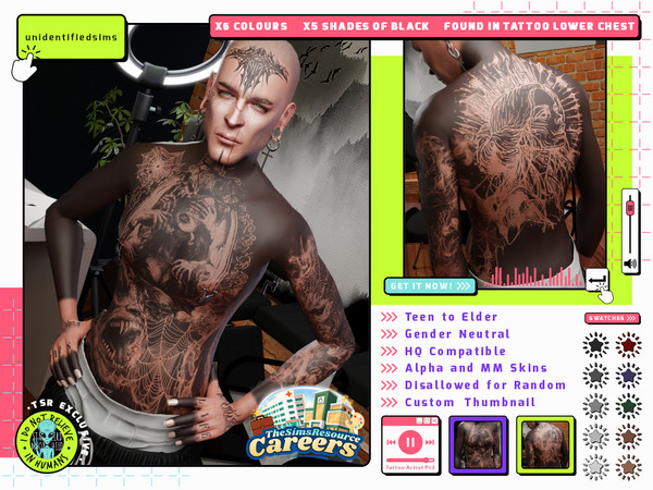 The Sims Resource | Careers Tattoo Artist Pt3 Tattoo