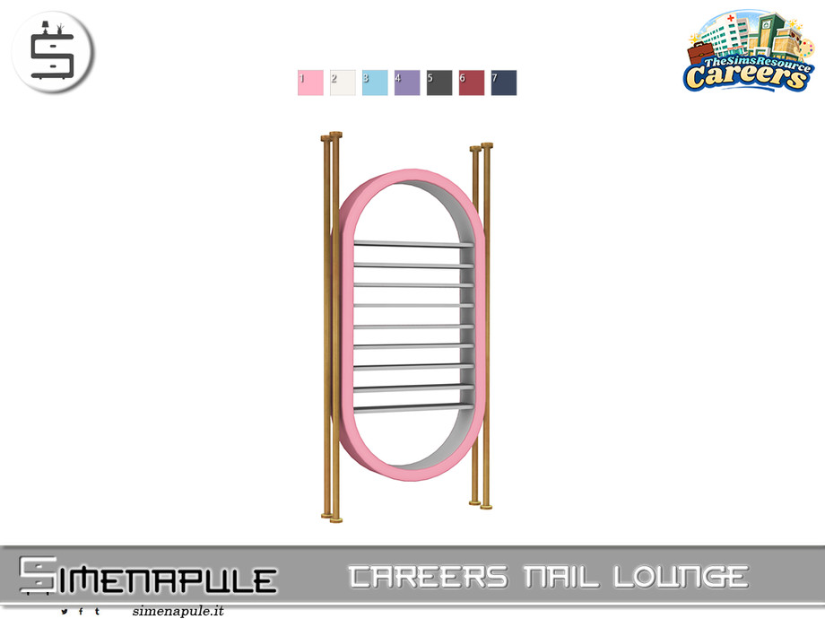 The Sims Resource | [SeN4] Careers Nail Lounge - Oval Wall Rack