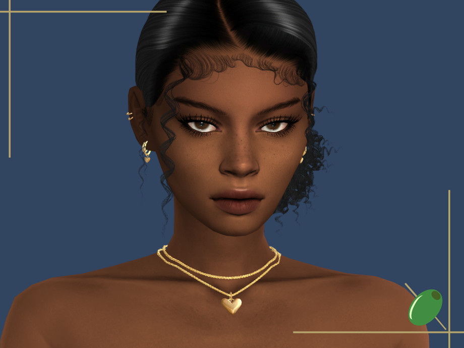 The Sims Resource | Teia Heart Necklace