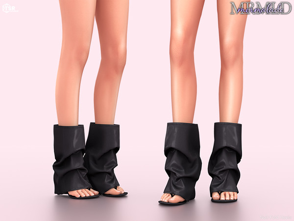 The Sims Resource | Noir Fold Heels