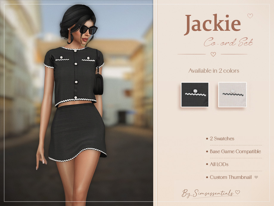 The Sims Resource | Jackie Co-ord Set