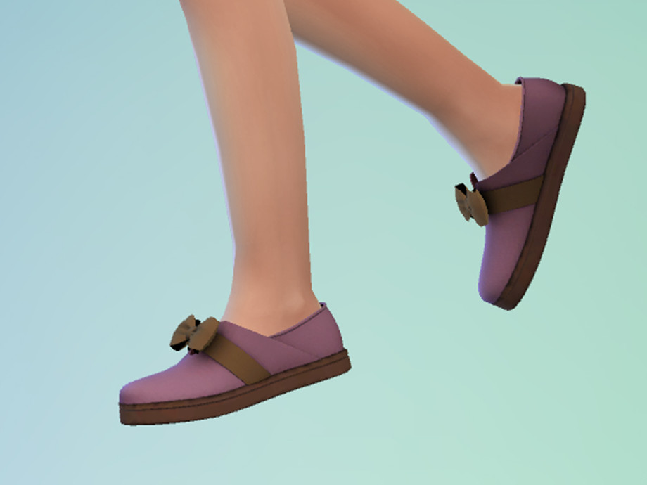 The Sims Resource | Child Flats With A Bow