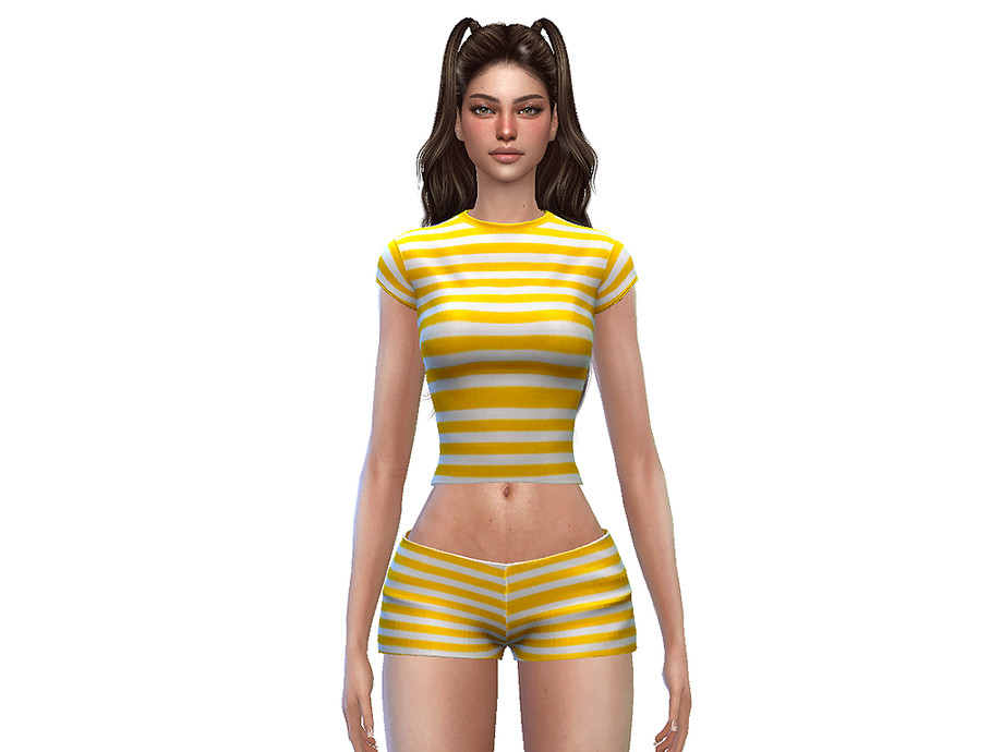 The Sims Resource | MARINA TOP AND SHORTS SET
