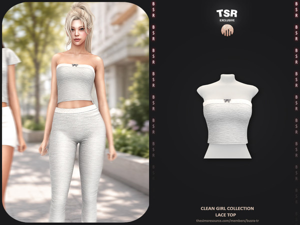 The Sims Resource | Clean Girl Collection - 3 Lace Top BD1681
