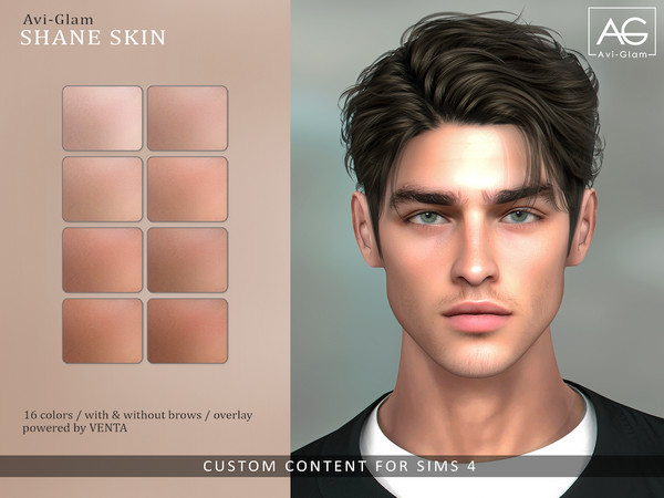 The Sims Resource | Avi-Glam - Shane Skin and Overlay
