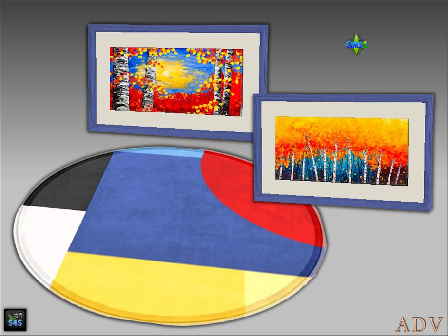The Sims Resource | ADV-Mabra TWO s4RugPaintingSet