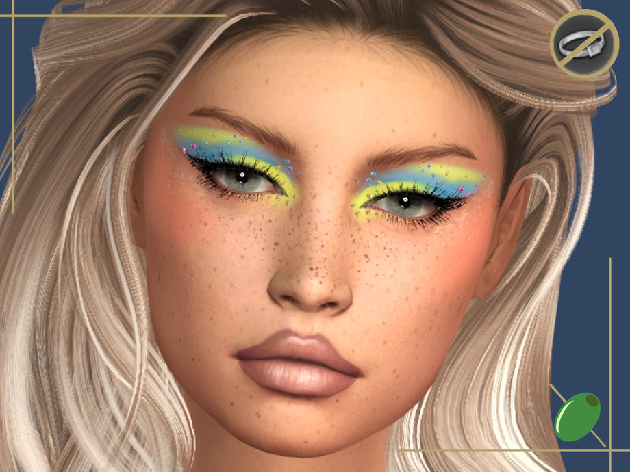 The Sims Resource | Midnight Sun Glitter Lashes
