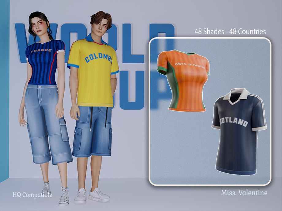 The Sims Resource | World Cup Shirts