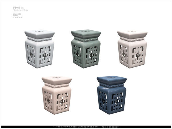 The Sims Resource | Phyllis - accent ceramic table
