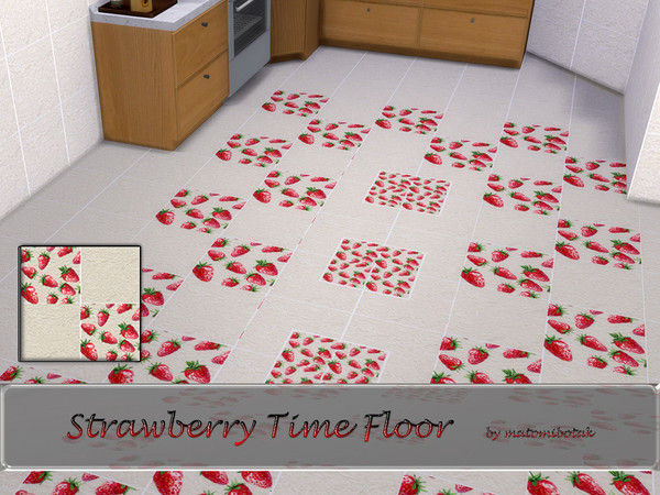 The Sims Resource | Strawberry Time Floor