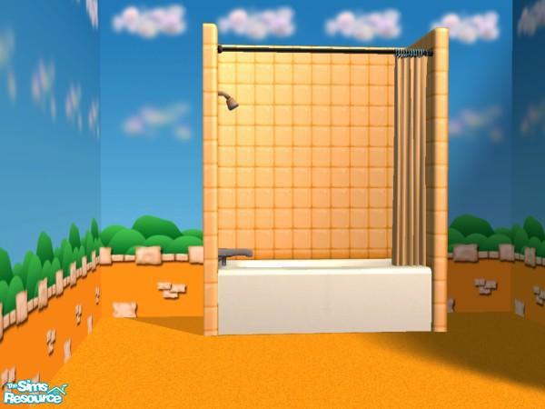 The Sims Resource | FFS Aqua Plus Shower Recolor - Orange