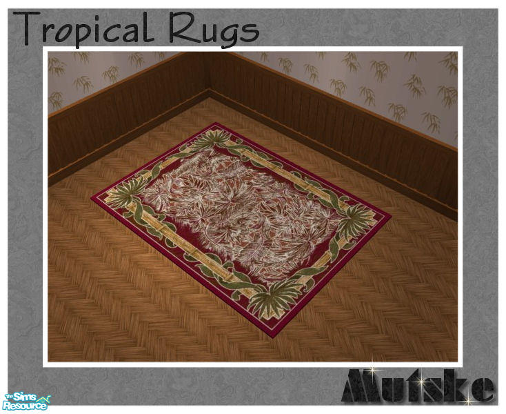 The Sims Resource | Tropical Rugs - Red