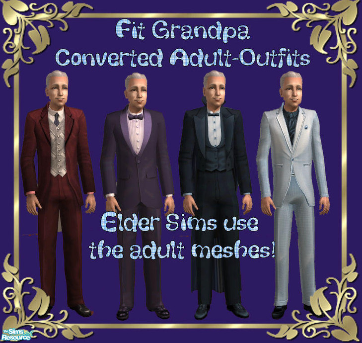 The Sims Resource | Fit Grandpa Formal