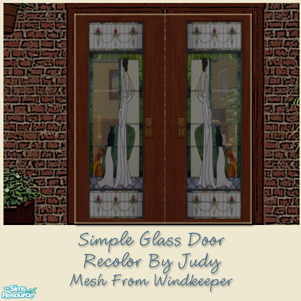 The Sims Resource - Judy Simple Glass Door - RC4