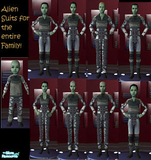 The Sims Resource | Alien Suit Set