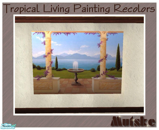 The Sims Resource - Tropical Paintings Recolors - V