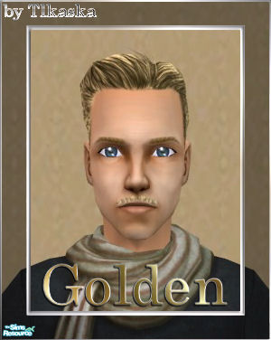 The Sims Resource | Stages Mustache - Blond - Golden