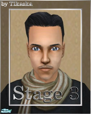 The Sims Resource | Stages Mustache - Black - Stage 3