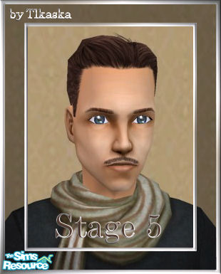 The Sims Resource | Stages Mustache - Brown - Stage 5
