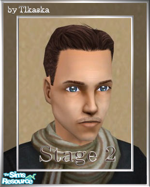 The Sims Resource - Stages Mustache - Brown - Stage 2