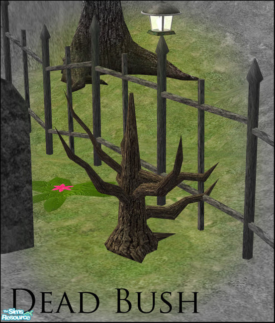 The Sims Resource - Graveyard Set - Dead Bush