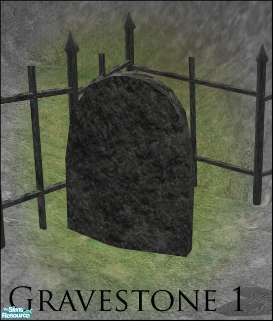 The Sims Resource - Graveyard Set - Gravestone 1