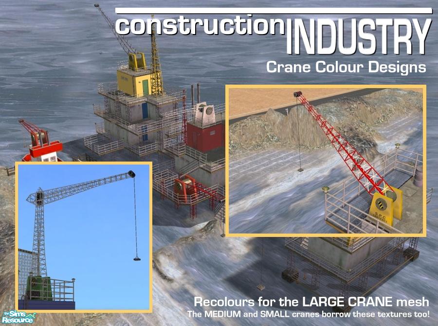 The Sims Resource | Cranes and Winches - Red and White jib