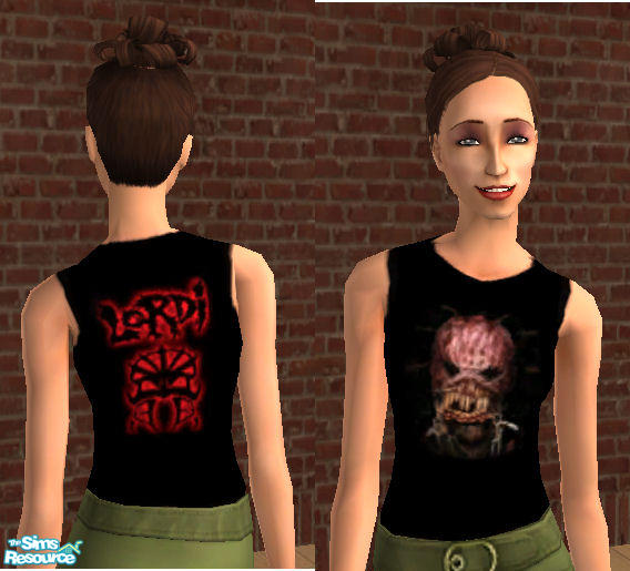 The Sims Resource - Lordi TShirt Set - Female - Kita