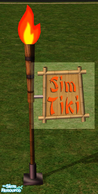 The Sims Resource | Sim Tiki - Big Sign Recolor #1