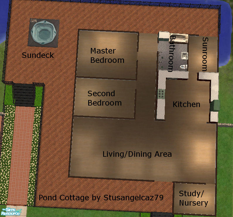 The Sims Resource | Pond Cottage