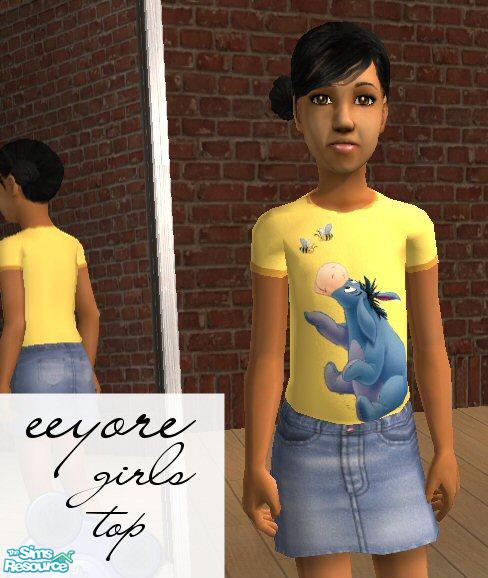 The Sims Resource - Girls WtP tees - Eeyore