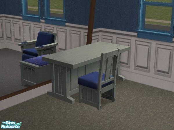 The Sims Resource - Teal Blue Maxis Mission -Dining Table