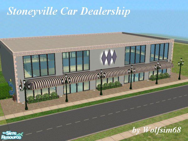The Sims Resource - Stoneyville Car Dealership