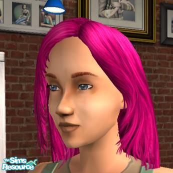 The Sims Resource | Long Pink Hair