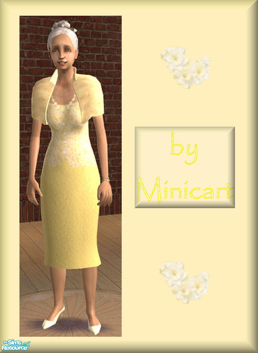 The Sims Resource | Posh Lemon Yellow Gran