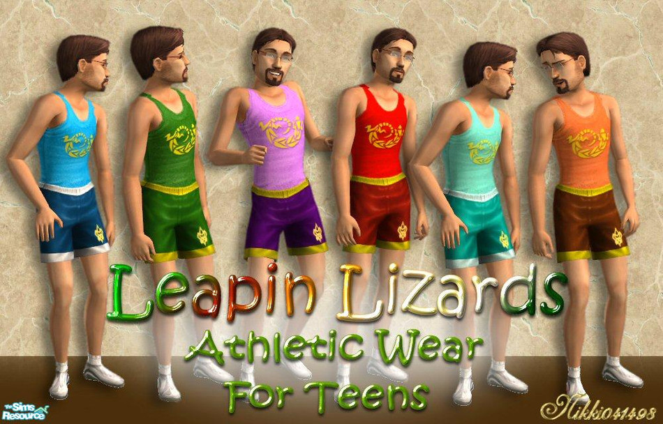The Sims Resource - Leapin Lizards Teen Athletic Set