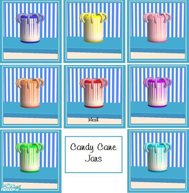 The Sims Resource - Candy Shop Part 2 - Candy Cane Jars