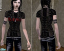 The Sims Resource - Gothic Tops for Adult Females - Set 1