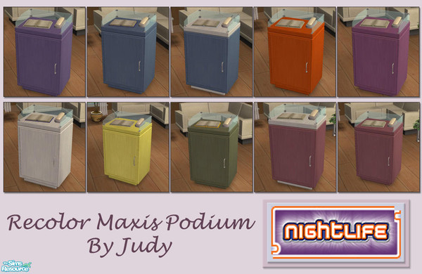 The Sims Resource | Judy Podium Recolor Set