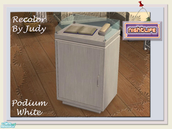 The Sims Resource | Judy Podium Recolor Set - White