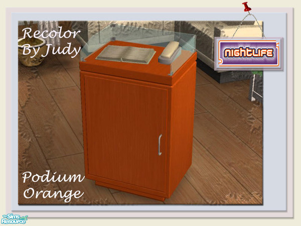 The Sims Resource | Judy Podium Recolor Set -Orange