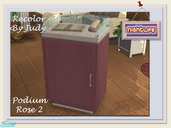 The Sims Resource - Judy Podium Recolor Set - Rose 2