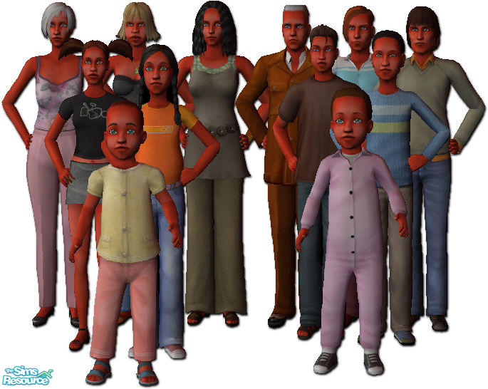 The Sims Resource | Red skin tone
