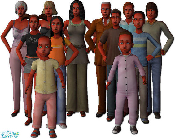 The Sims Resource | Red skin tone