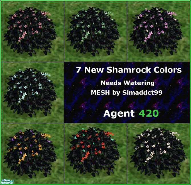 The Sims Resource - Dark Bush Flower Pack