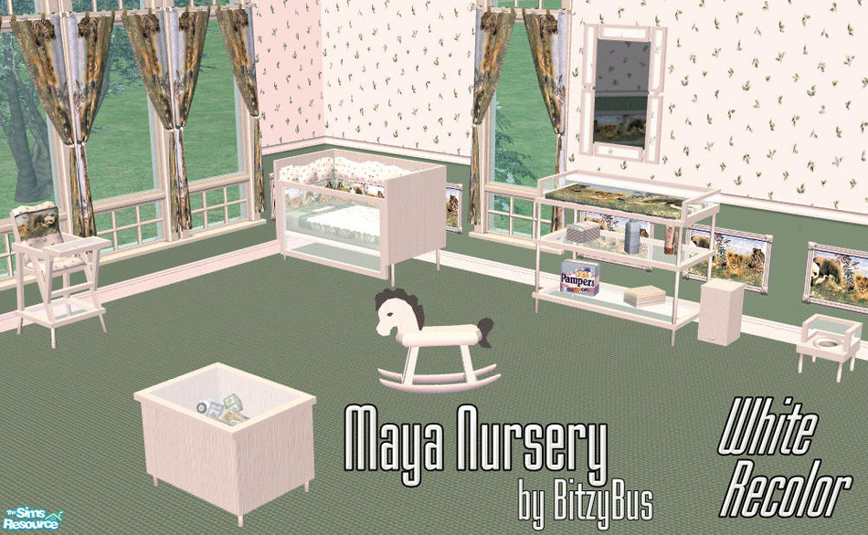 The Sims Resource - Maya Nursery - White Recolor set