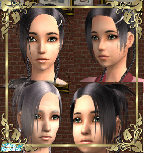 The Sims Resource - Rikku Hair - Black