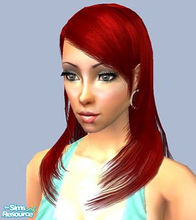 The Sims Resource - Recolors of PeggySims Hair #7 - Red 2