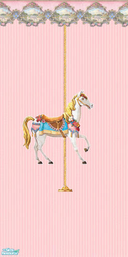 The Sims Resource - TL - Kids Walls - Carousel - Wall 3