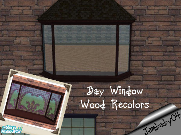 The Sims Resource | Bay Window Wood Recolor 2